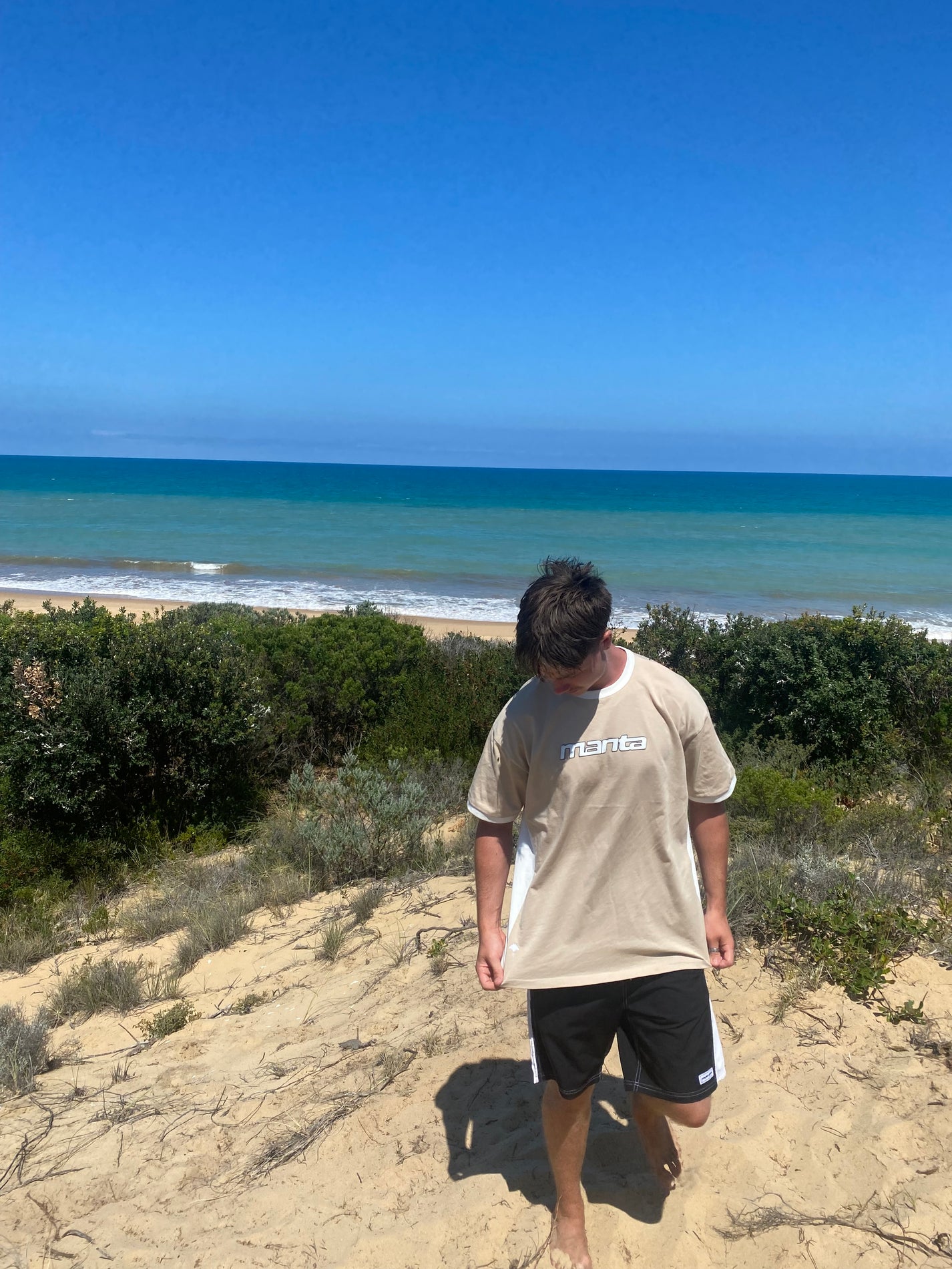 Beige Surf Tee – Manta Surfwear